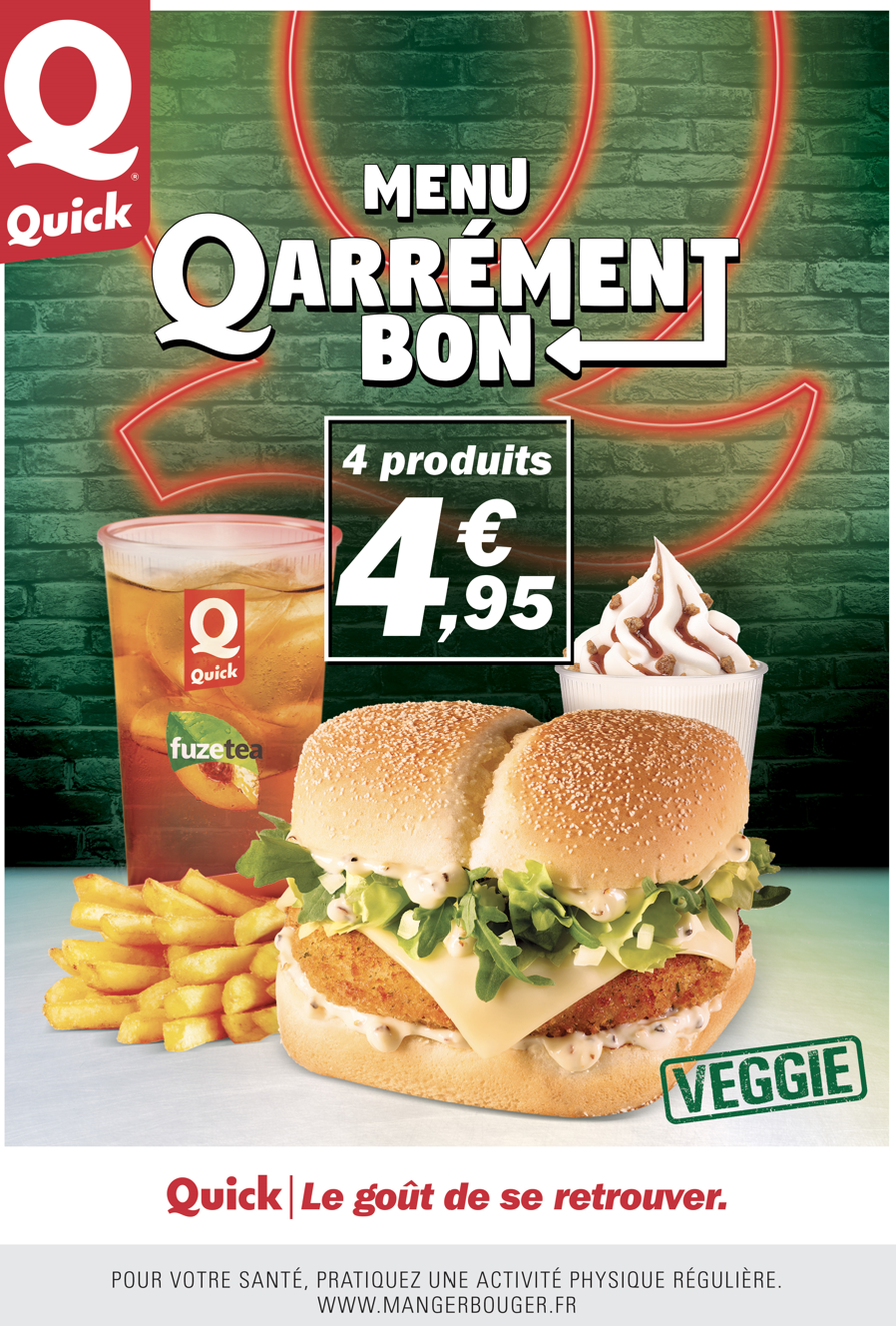 Quick lance des menus à 4,95 euros, « Qarrément bons ! » ... Qui dit ...